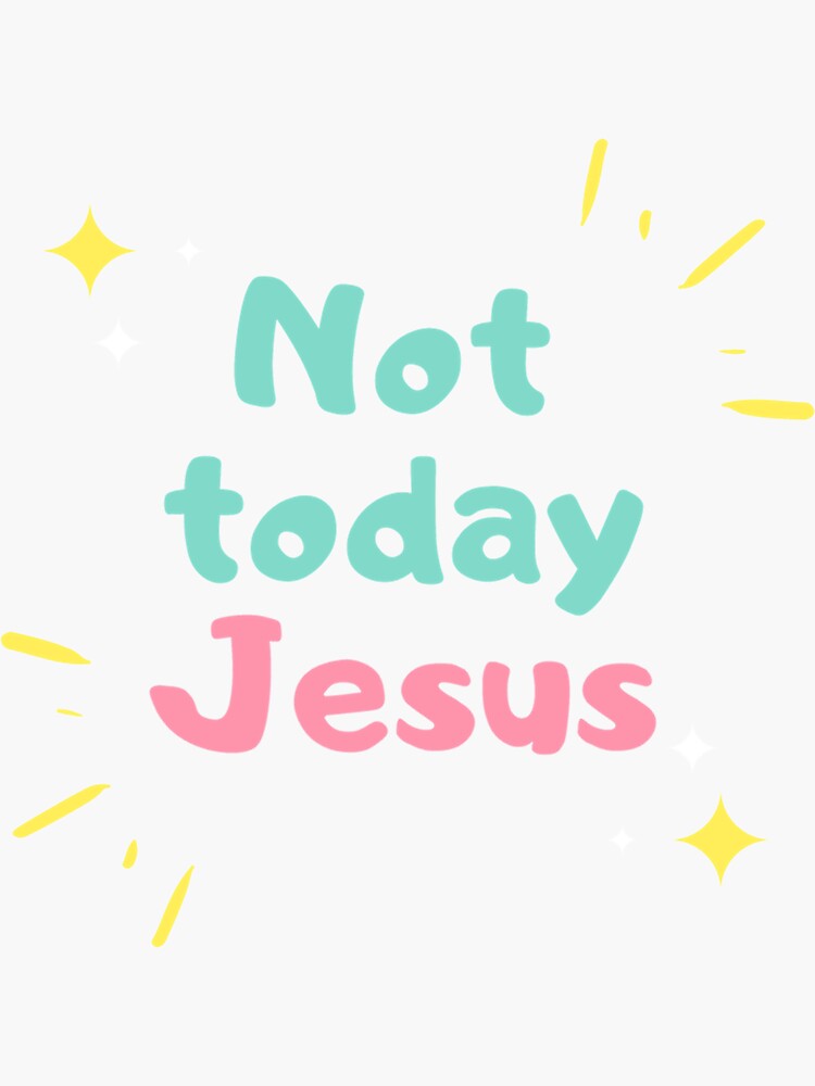 "Not today Jesus! Satanic Joy - Baphomet Blue Classic ." Sticker by ...