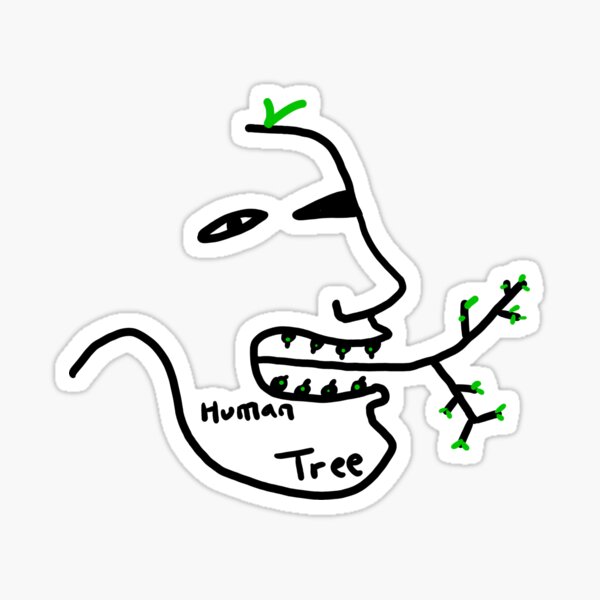 "human tree" Sticker for Sale by crazyhome | Redbubble