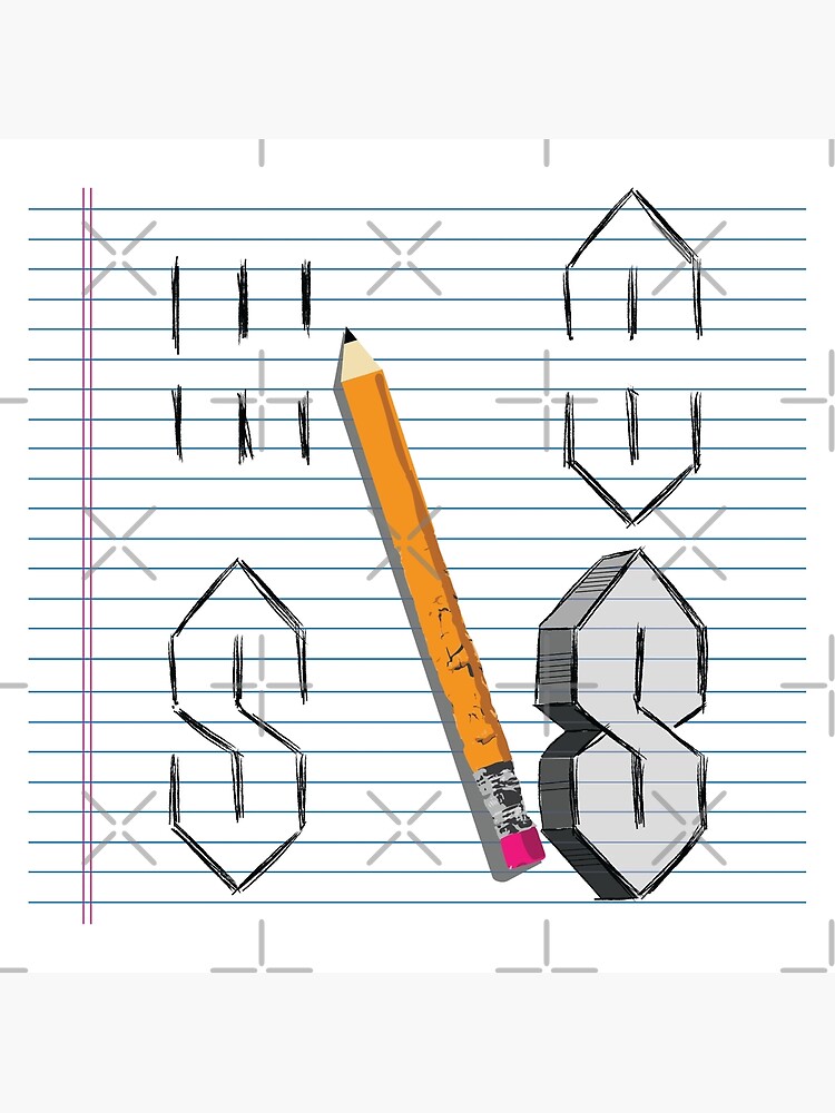 "Universal Cool Point S Doodle 90s kids middle school meme" Art Print ...