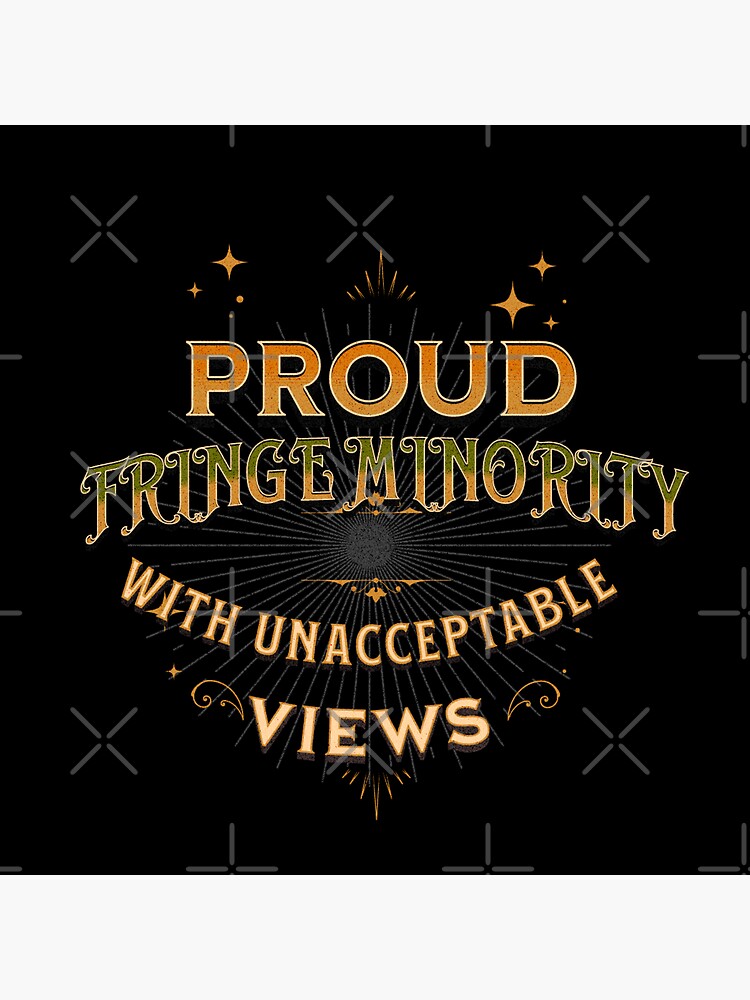 Pegatina «Orgullosa minoría marginal con puntos de vista inaceptables ...