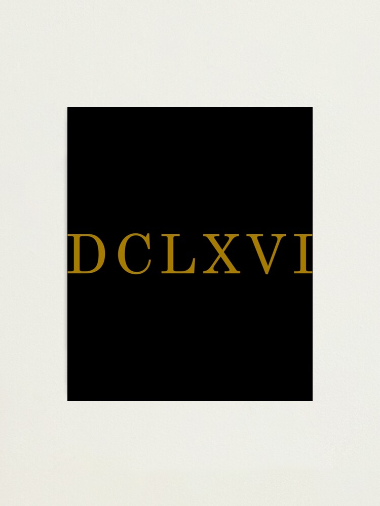 Lámina fotográfica «Número 666 Número romano DCLXVI - Números romanos ...