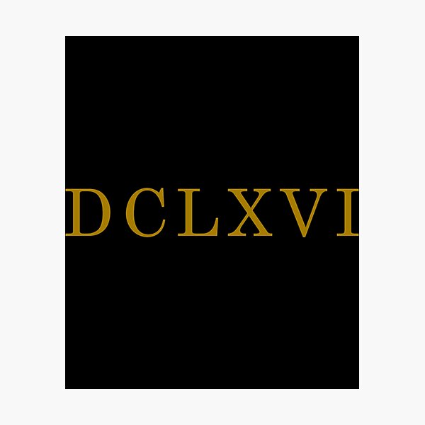 Lámina fotográfica «Número 666 Número romano DCLXVI - Números romanos ...