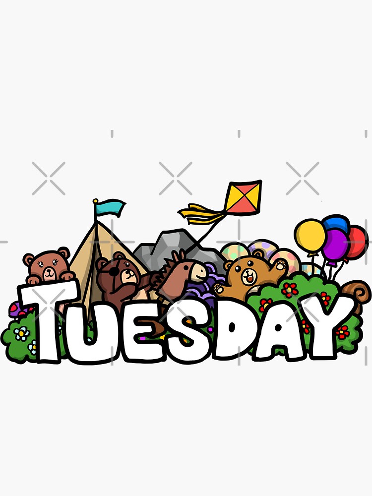 "Days of the Week for the Lazy - Tuesday" Sticker for Sale by ...