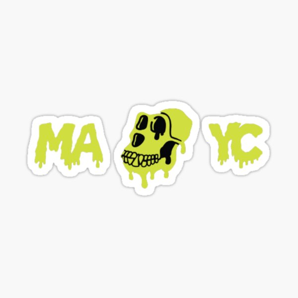 "Mutant Ape Yacht Club #MAYC" Sticker by LenysEcoHome | Redbubble