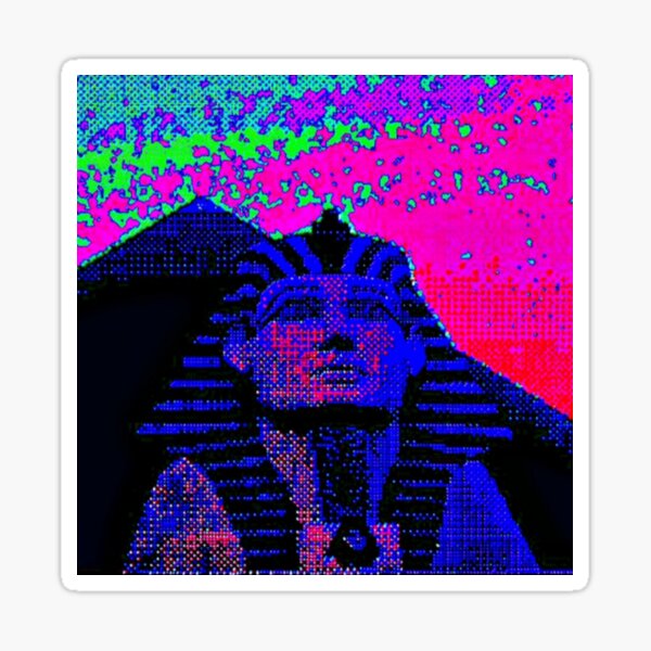 "Retro Tut (Luxor)" Sticker by Bendersghostart | Redbubble