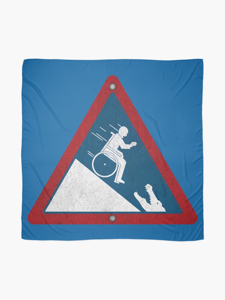 "Wheelchair Operators and Crocodiles Warning Sign, Part of a Series of ...