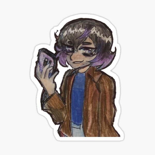 "Anime Boy Garry on Phone" Sticker for Sale by Thaiglasses96 | Redbubble