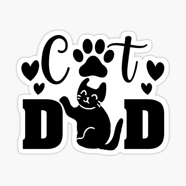"Cat Dad" Sticker by Solarline | Redbubble