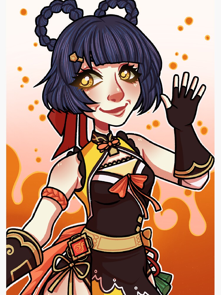 "Genshin Impact - Xiangling" Sticker for Sale by galaxiiacharlie ...