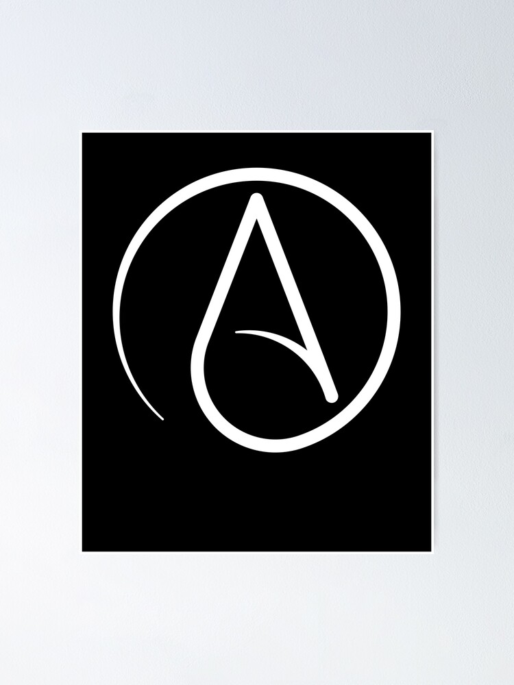 Póster «Símbolo de ateísmo minimalista simple y ateo» de CliqueBank ...