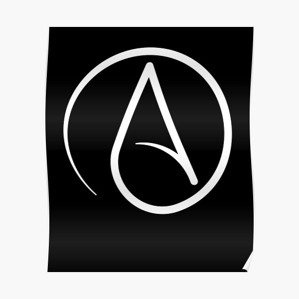 Póster «Símbolo de ateísmo minimalista simple y ateo» de CliqueBank ...