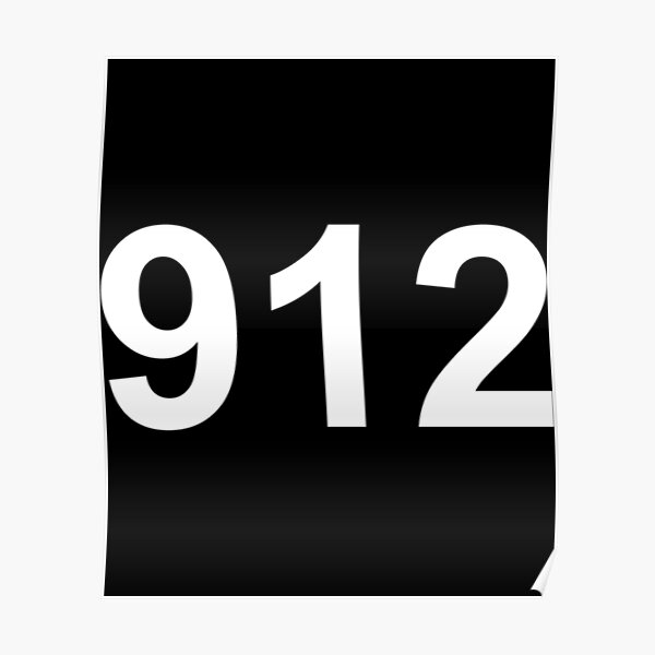 "Southeast Georgia Area Code 912 Number " Poster for Sale by ...