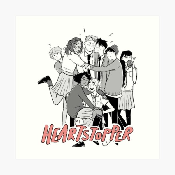 "Heartstopper Logo and Characters" Art Print for Sale by miadoesart ...