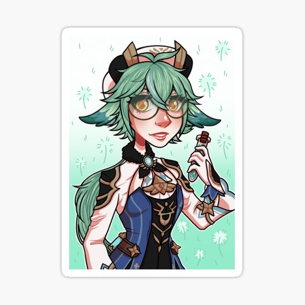 "Genshin Impact - Sucrose" Sticker by galaxiiacharlie | Redbubble