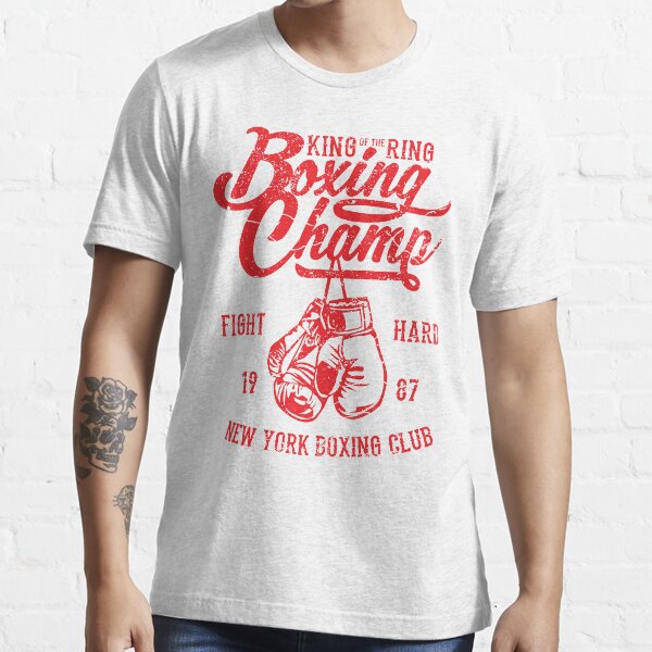 "King Of The Ring Boxing Champ Retro Vintage Distressed Design" T-shirt ...