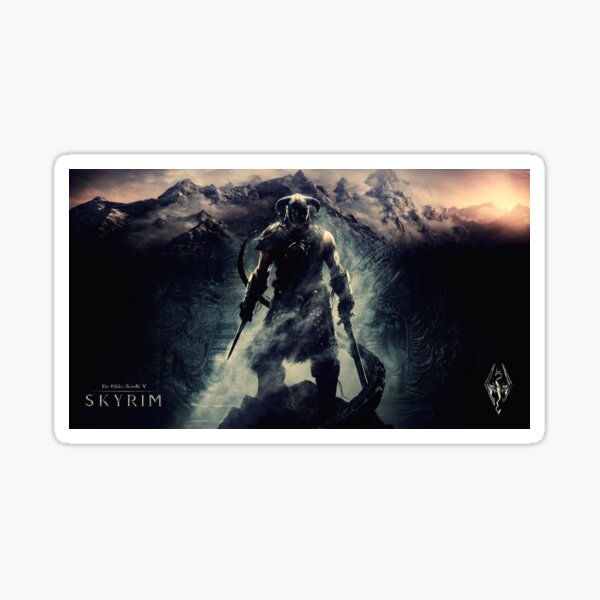 "Skyrim Game Cover " Sticker by Fallout76ers | Redbubble