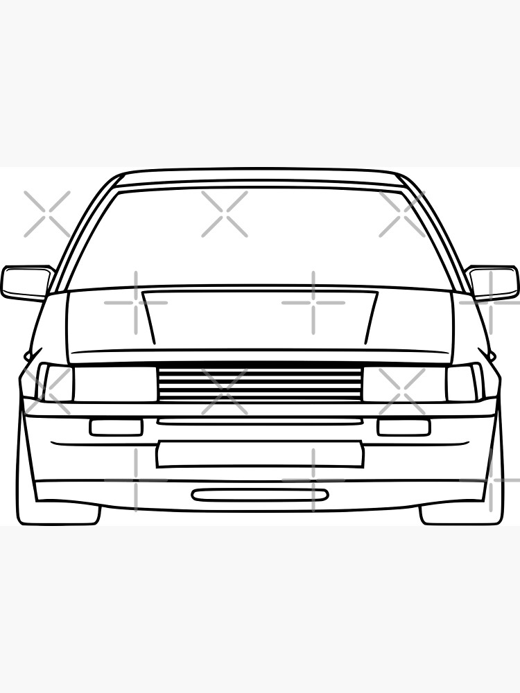 "Toyota Corolla AE86 black lines" Poster for Sale by EdimDesign | Redbubble