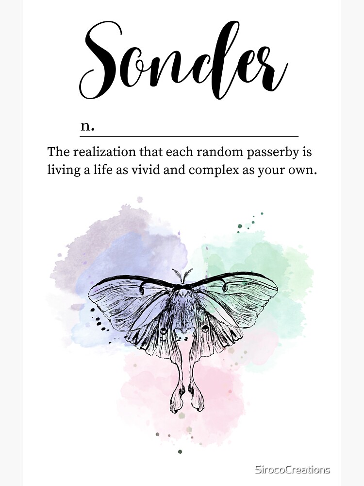 "Sonder - Word Definition" Sticker by SirocoCreations | Redbubble