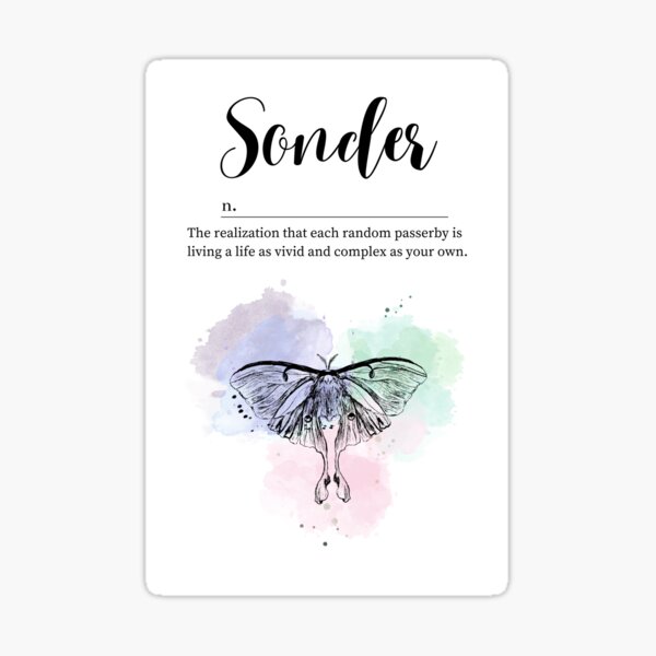 "Sonder - Word Definition" Sticker by SirocoCreations | Redbubble