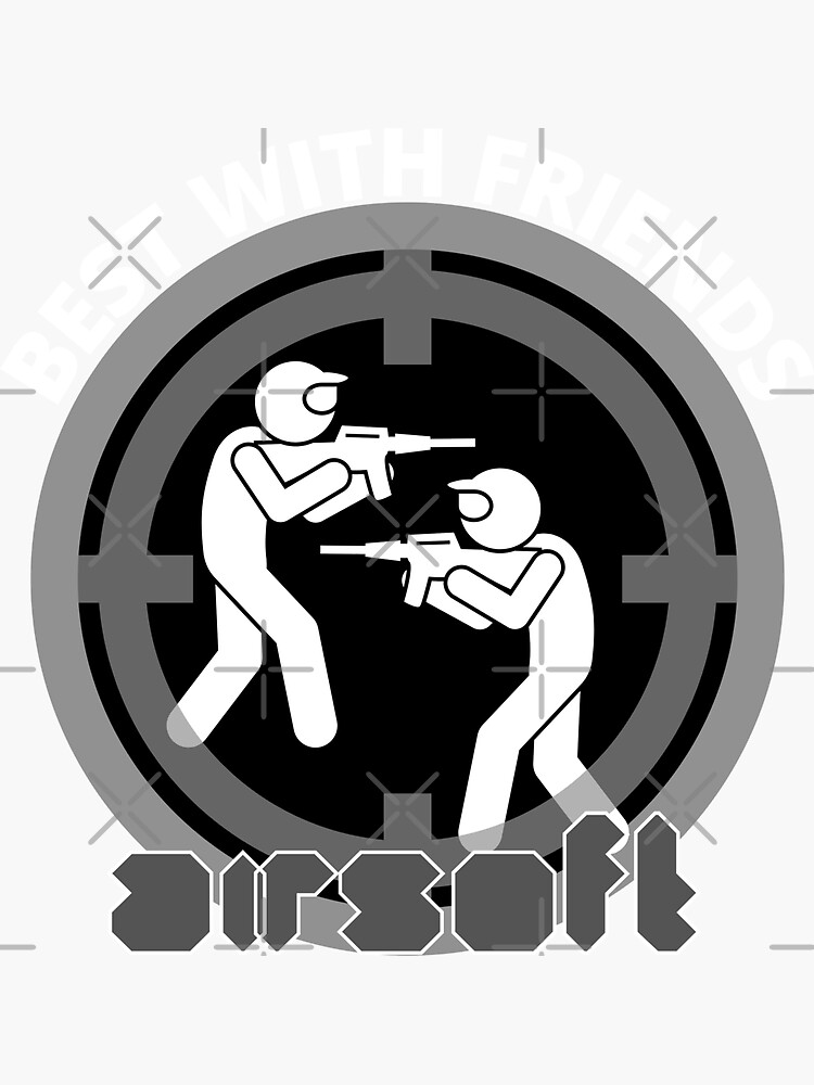 "Best With Friends - Airsoft." Sticker by JockArts | Redbubble