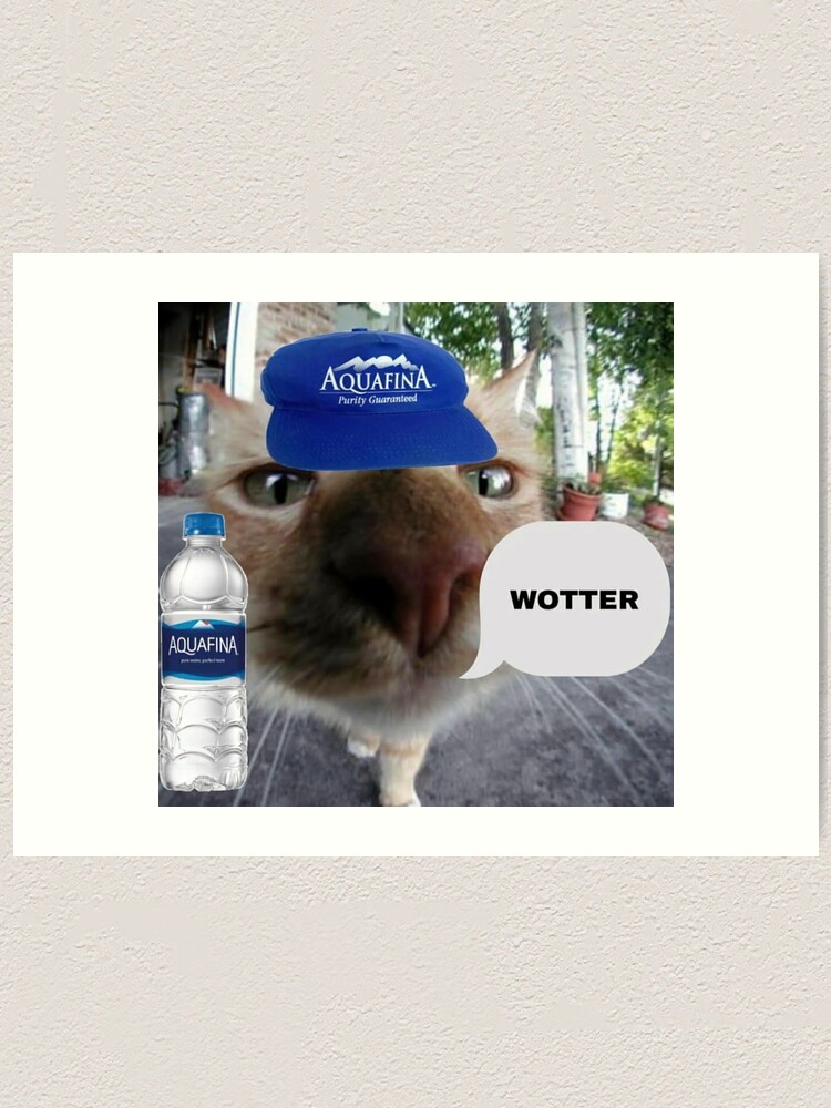 "Caracal Wotter Cat Meme Fanter Big Floppa" Art Print for Sale by ...