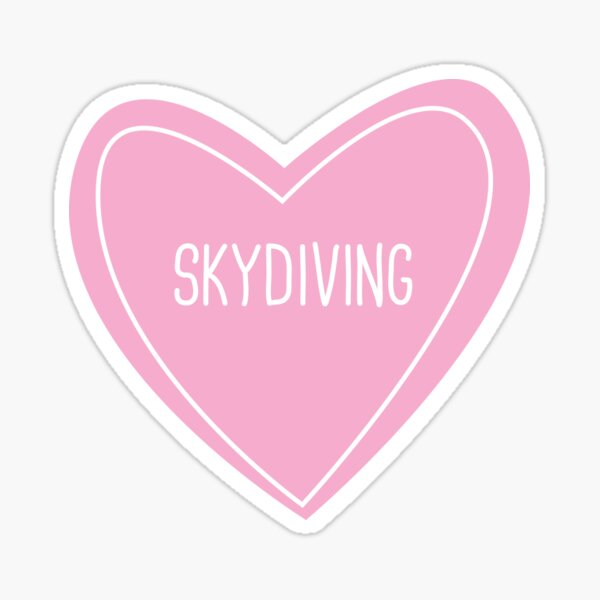 "Skydiving Heart" Sticker for Sale by teesaurus | Redbubble