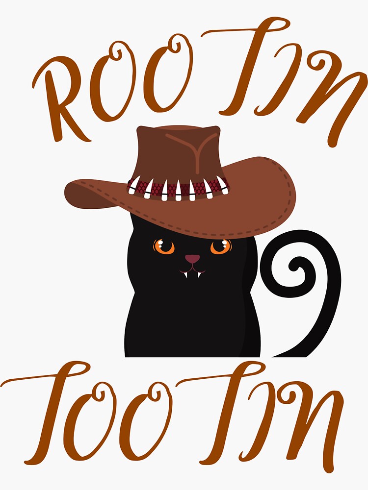 "Rootin Tootin Cowboy Cat" Sticker by farshad01 | Redbubble