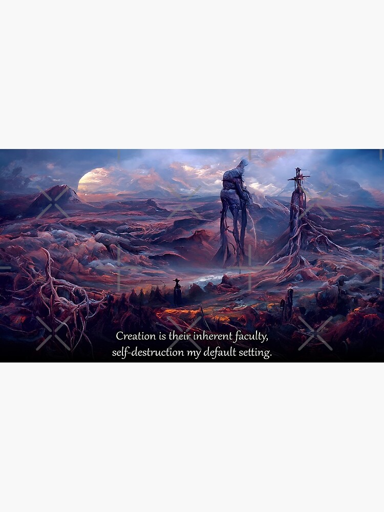 ""Godlike" (3/9) Poetry on an AI generated landscape painting" Poster ...