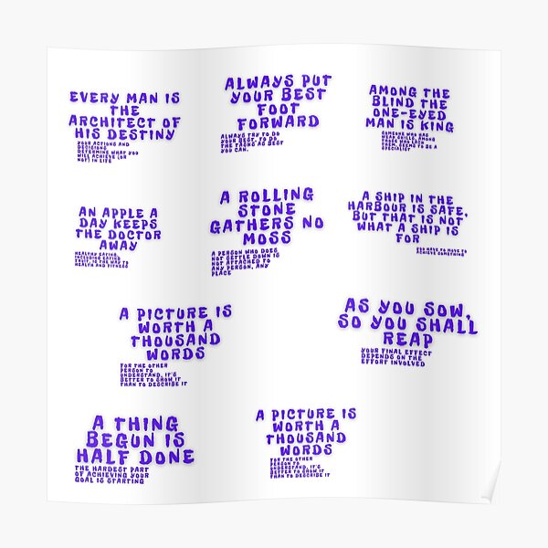 "10 English idioms, phrases, quotes in one pattern to cut and put ...