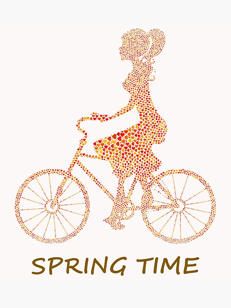 "Spring summer good vibes girl on bike" Poster by idoDesigns4u | Redbubble