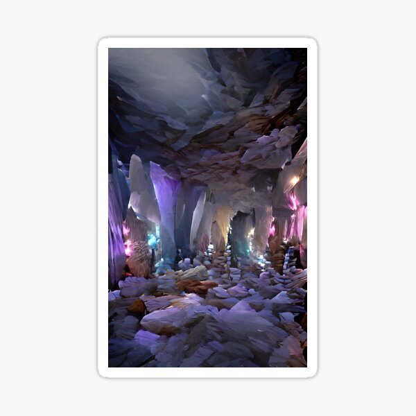 "Crystal Cave" Sticker by Arkneer | Redbubble
