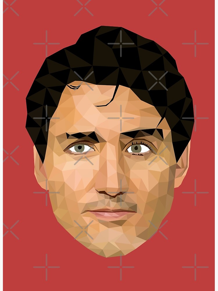 "Justin Trudeau low poly art" Poster by kingswag | Redbubble