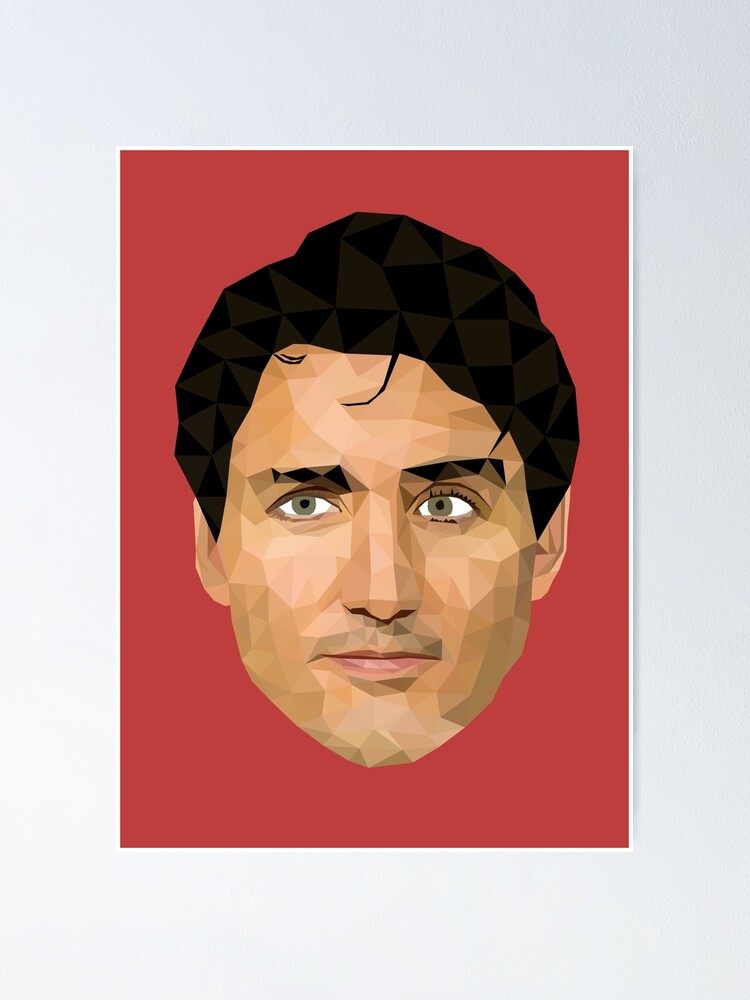 "Justin Trudeau low poly art" Poster by kingswag | Redbubble