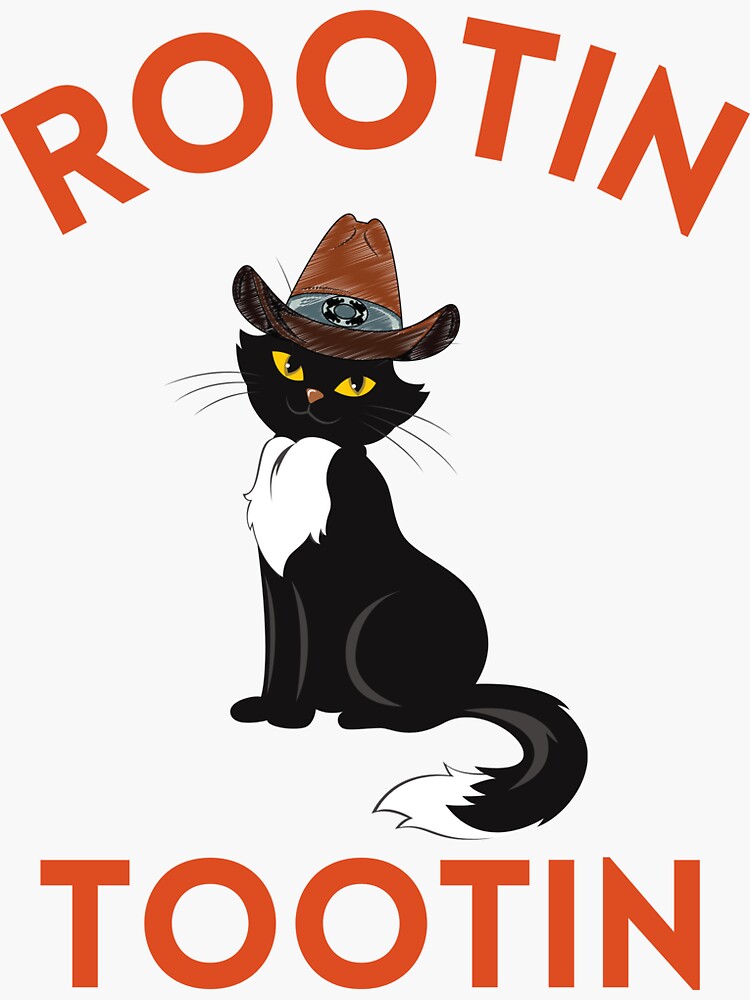 "Rootin Tootin Cowboy Cat" Sticker for Sale by farshad01 | Redbubble