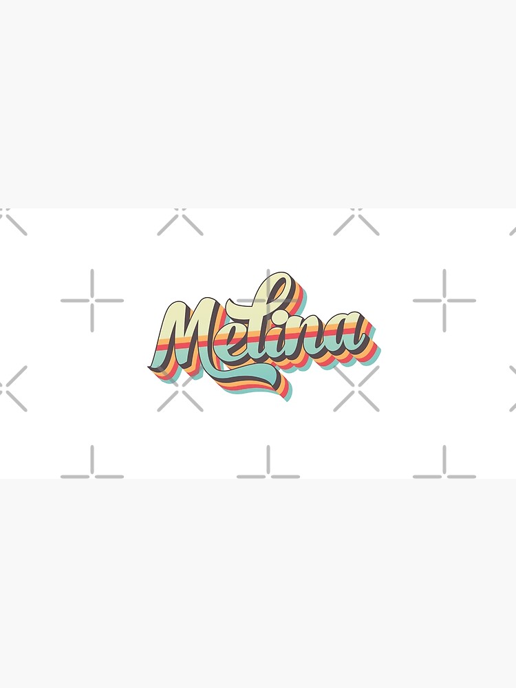 Melina name - cool 70s retro font surf style design Premium Matte ...
