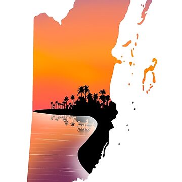 "Belize map and landscape" Sticker by landscapeworlds | Redbubble