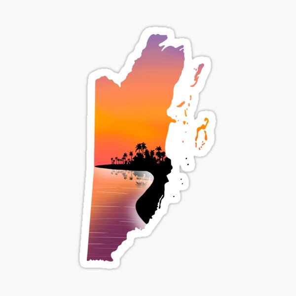 "Belize map and landscape" Sticker by landscapeworlds | Redbubble