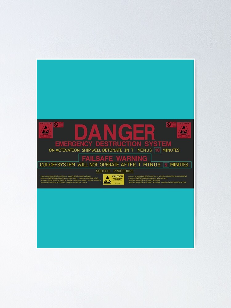 "ALIEN 1979 Nostromo Self Destruct Sequence " Poster by GwynethKate ...