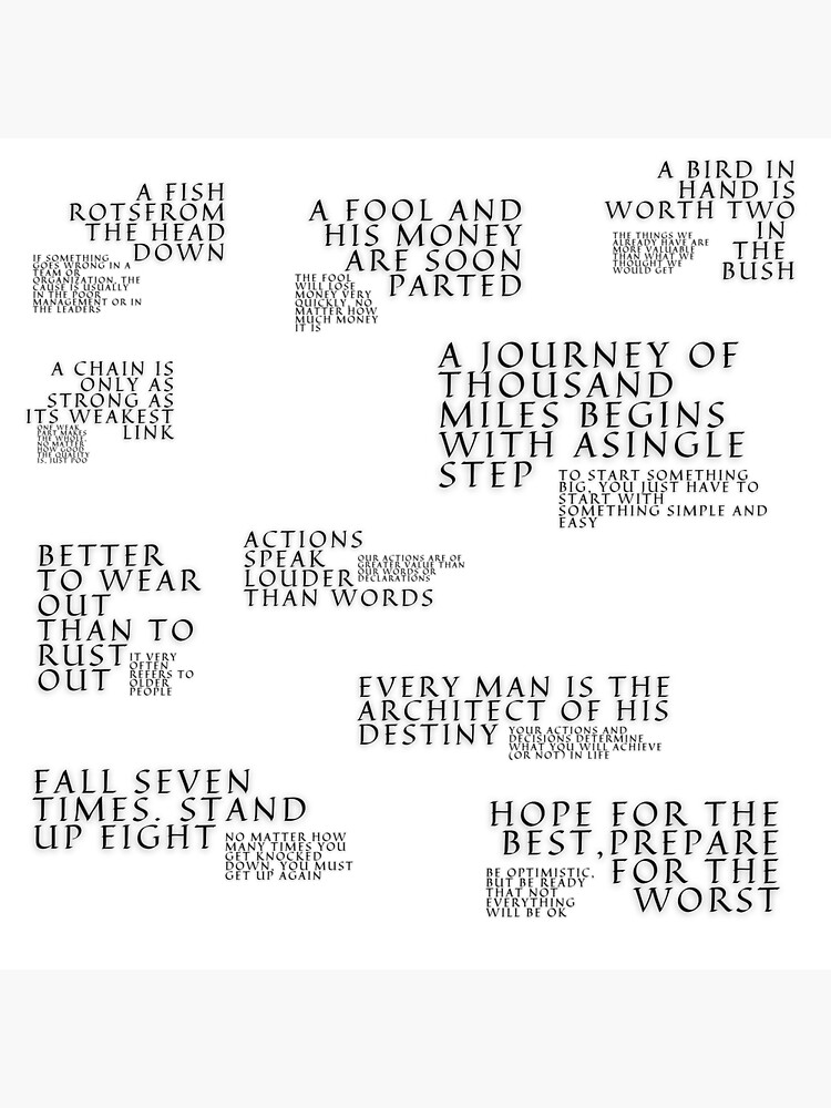 "stickers pack, idioms stickers, english idioms stickers, 10 idioms ...