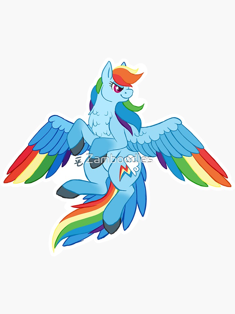 "Rainbow Dash" Sticker by Zamboodles | Redbubble