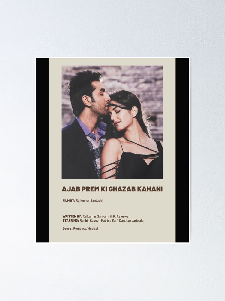 Póster «Ajab Prem Ki Ghazab Kahani - Afiche de película minimalista» de ...