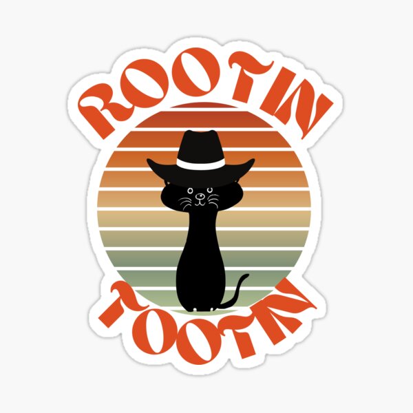 "Rootin Tootin Cowboy Cat" Sticker by farshad01 | Redbubble