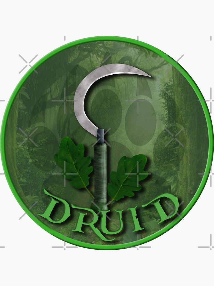 "DND Druid Class Symbol Dungeons and Dragons" Sticker by ATPCustom ...