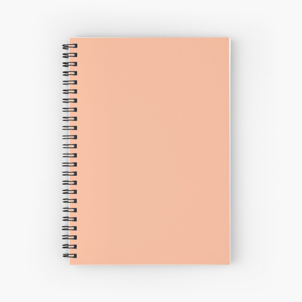 "Peach-Orange Solid Color" Spiral Notebook for Sale by patternplaten ...