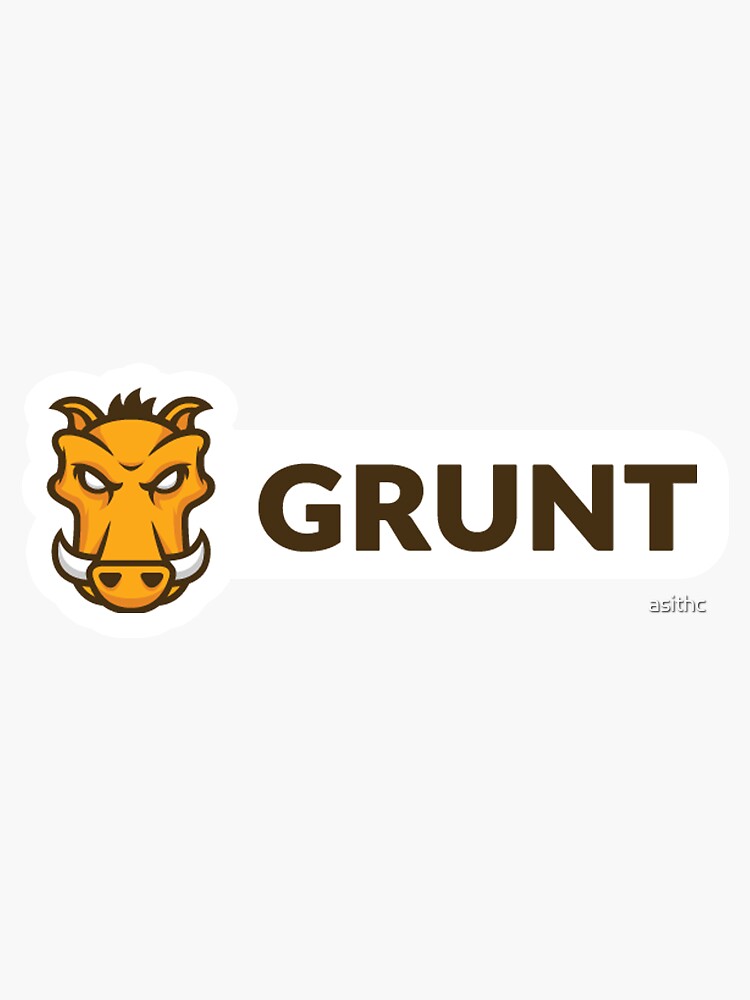 "Grunt - JavaScript Task Runner - Developer Stickers(with Name ...