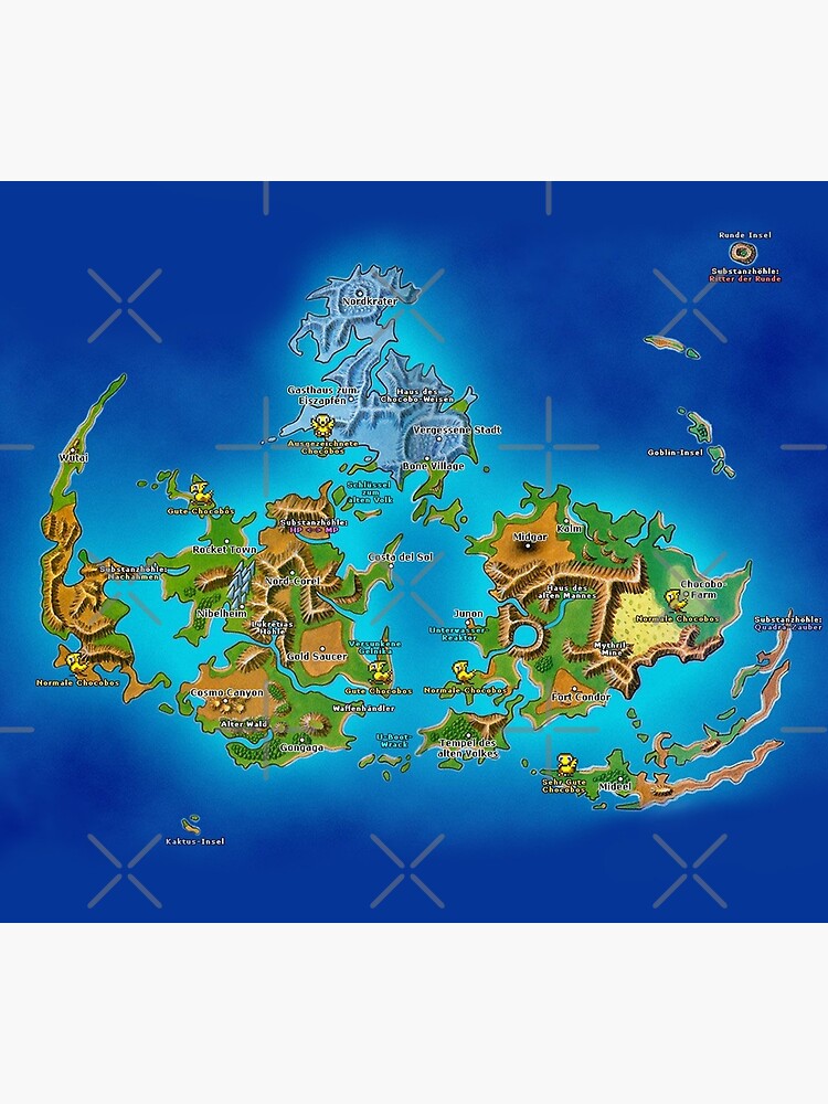 "Fantasy Seven Map FFVII" Poster for Sale by ApexArtz | Redbubble