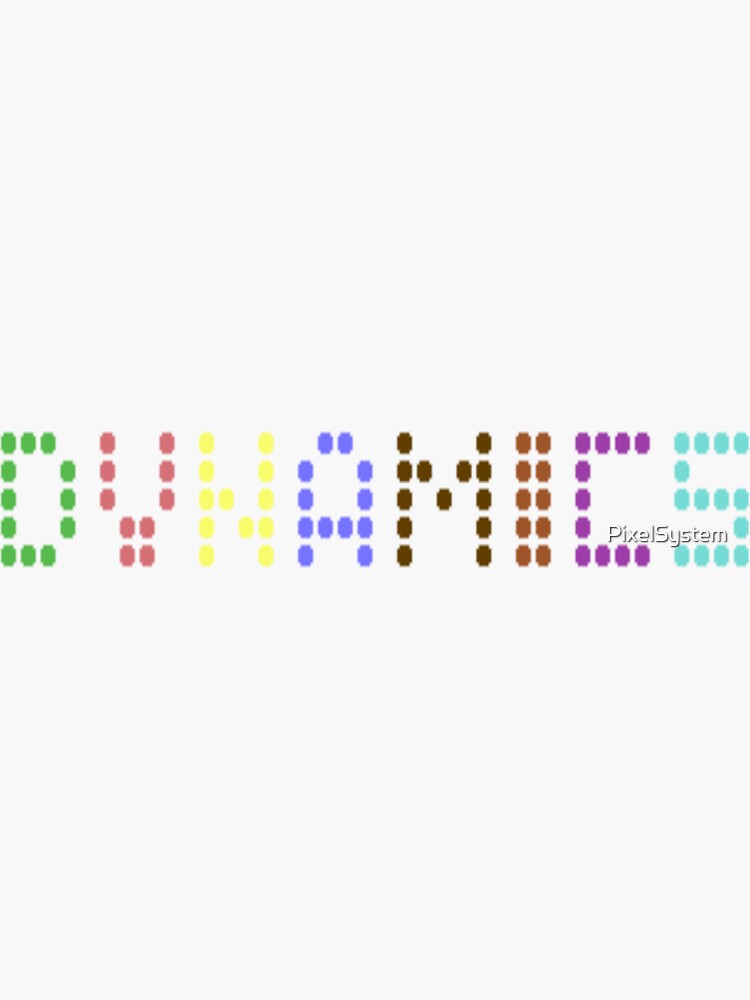 "Dynamics" Sticker by PixelSystem | Redbubble