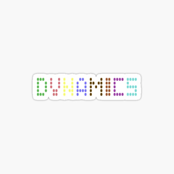 "Dynamics" Sticker by PixelSystem | Redbubble