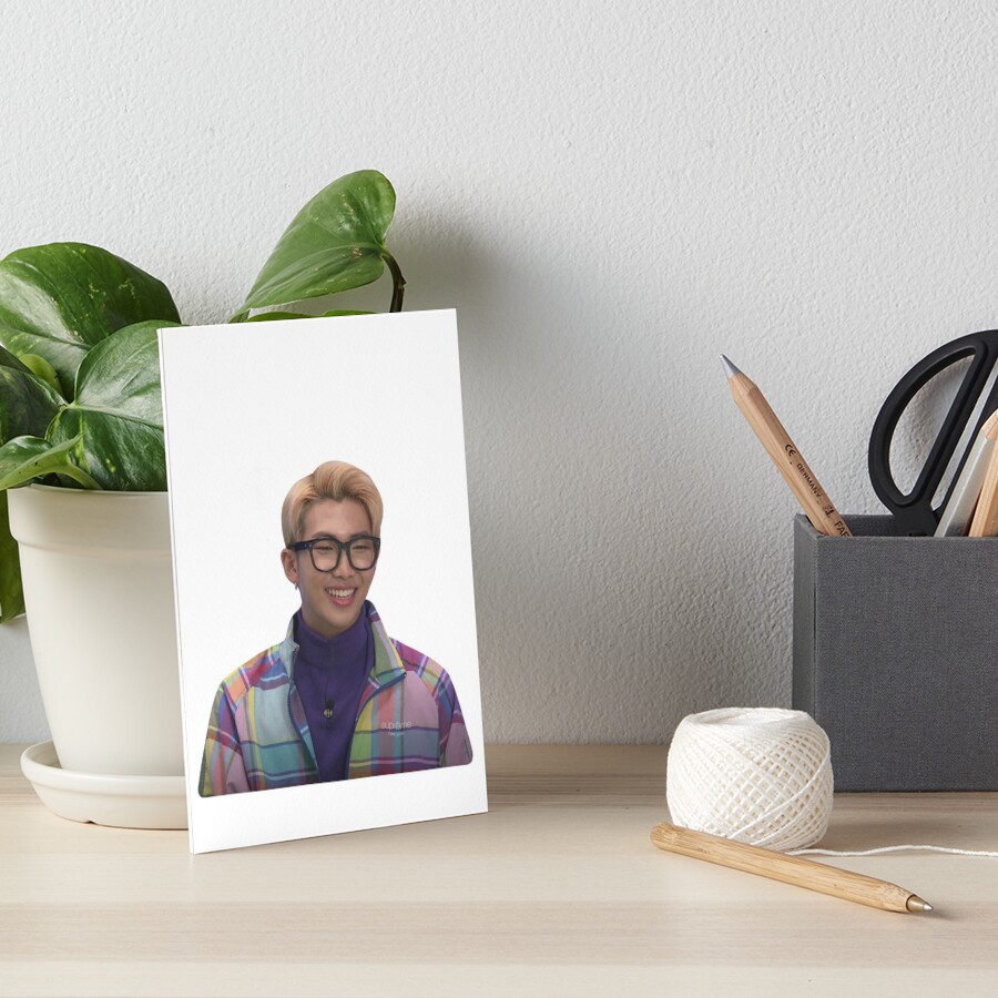 "Cute RM from RunBTS" Art Board Print by mrsbangtan | Redbubble