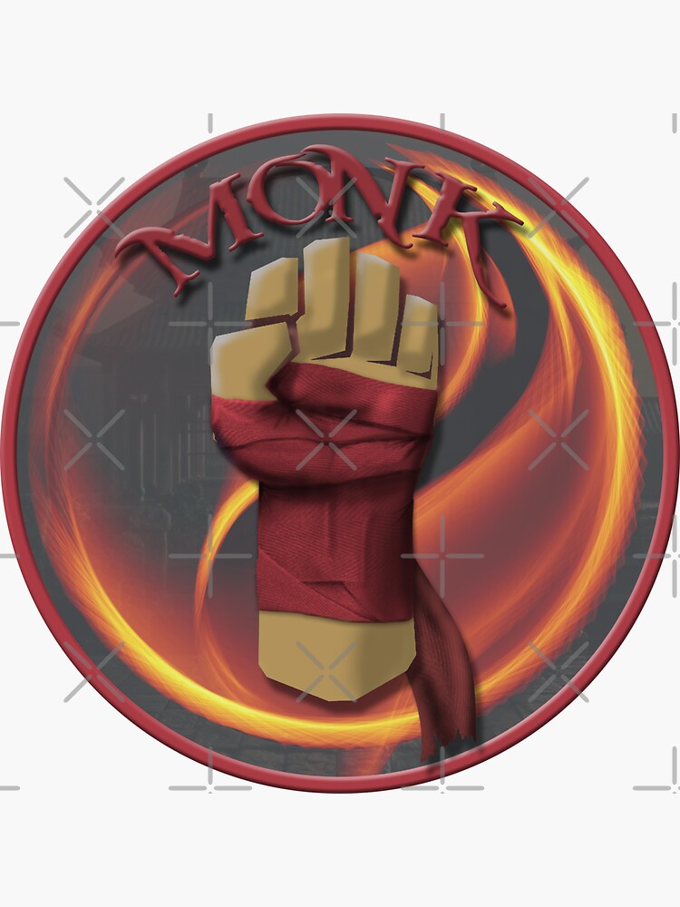 "DND Monk Class Symbol Dungeons and Dragons" Sticker for Sale by ...